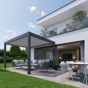 Biohort Hliníková Pergola 3x3,5, tmavě šedá metalíza