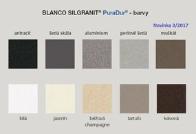 Granitový dřez Blanco ALAROS 6 S kávová + skleněná krájecí deska černá a excentr 516565