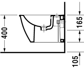 Duravit Darling New - Závěsný bidet Compact, 1 otvor pro armaturu propíchnutý, bílý 2256150000