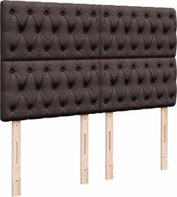 Box spring postel s matrací tmavě hnědá 140x200 cm textil 3292821