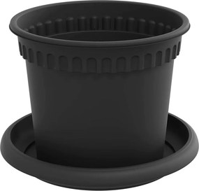 Květináče 24 ks Černá Plast 3403266