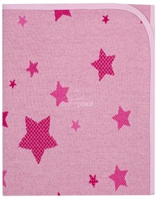 Dětská deka 80x90 cm LittleUp Stars pink