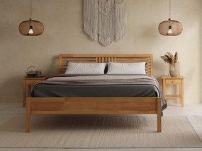 Vysoká postel z bukového dřeva 180x200 cm Mataro skandinávské