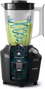 Philips HR2191/01 černá / Stolní mixér / 600W / 2 rychlosti / 1.25 L