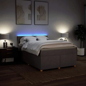 Box spring postel s matrací taupe 140x200 cm textil 3289000