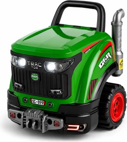 LEAN Toys Traktor na natahování – Malý kutil, světla, zvuky, vodní pára