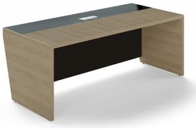 Kancelářský psací stůl TRIVEX - 200x90 cm - dub pískový/černá - 3D5301