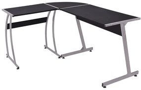 Petromila Rohový kancelářský stůl ve tvaru L černý