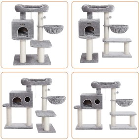 FEANDREA Škrabadlo pro kočku 112 cm šedé