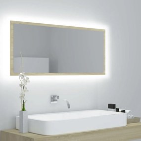 Petromila LED koupelnové zrcadlo dub sonoma 100 x 8,5 x 37 cm akrylové