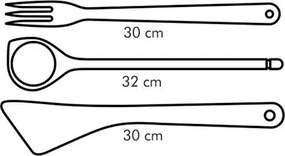 TESCOMA Sada 3 ks - vařečka, obracečka, vidlička WOODY