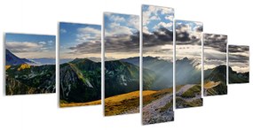 Obraz horské skalnaté krajiny  (210x100 cm)