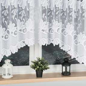Dekorační oblouková krátká záclona na žabky KASJANA 160 bílá 420x160 cm MyBestHome