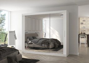 ADRK Furniture Skříň s posuvnými dveřmi a zrcadlem CHESTER 250 SW-CHE-W-250+A437