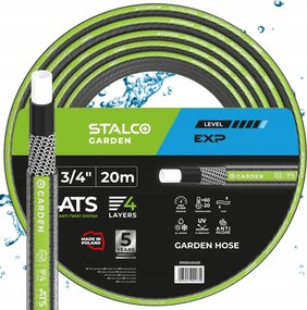 Zahradní Hadice 3/4" 20 M 4 Vrstvy Str Stalco Garden Silná, Odolná Vůči Uv Záření
