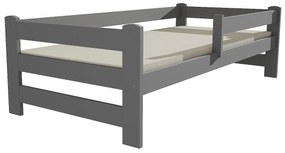 Dětská postel masiv 019 borovice masiv 80 x 200 cm šedá