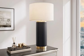 Moderní stolní lampa Malaga 70cm černo zlatá