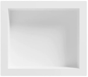 Mexen X-Wall-S polička výklenková SMC s límcem 35,5 x 40,7 cm, bílá - 1901354109