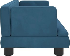 Pelíšek pro psy modrý 60 x 40 x 30 cm samet 171906