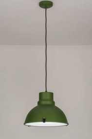 Závěsné zelené retro svítidlo Greenbruin