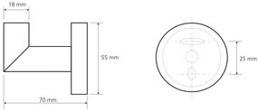 Sapho X-ROUND háček, chrom - XR208