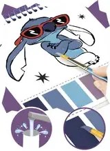 CYP BRAND Blok omalovánek Lilo a Stitch / 20 omalovánek / 6 barev + št