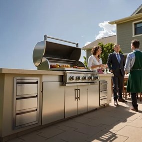 201 Nerezová zásuvka s trojitým přístupem Venkovní kuchyně BBQ Island 48,3 cm