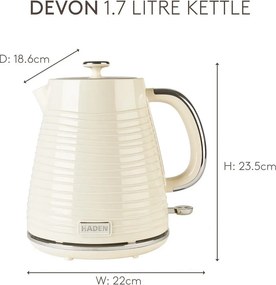 Krémová plastová rychlovarná konvice 1,7 l Devon – Haden