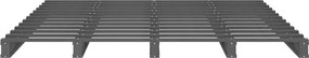 vidaXL Postel z palet 120 x 200 cm masivní borové dřevo [821389] Barva: Šedá