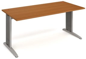 Stůl pracovní rovný 180 cm - Hobis Flex FS 1800 Dekor stolové desky: třešeň, Barva nohou: Stříbrná