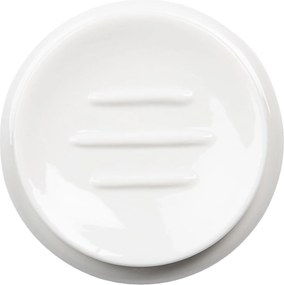 Porcelánová kulatá bílá mýdlenka Circle - Ø 12*2 cm