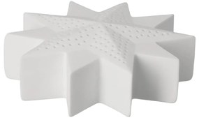 räder Vánoční porcelánová LED dekorace Double Star, bílá barva, porcelán