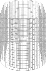 Gabionový vyvýšený záhon pozinkované železo 200 x 100 x 100 cm 152045