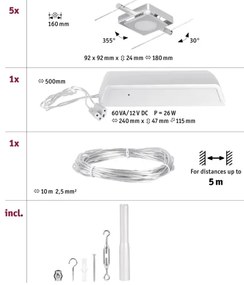 Paulmann 94420 - SADA 5xLED/4,5W Bodové svítidlo MAC 230V matný chrom