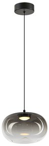 Závěsné svítidlo Vaso, 1x grafitové skleněné stínítko, (fi 18cm), b