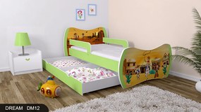 Dětská postel Dream vzor 12 140x70 cm zelená
