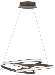 LED lustr Menton 52 Hnědá