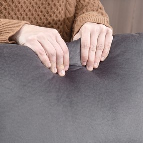 HOMCOM Televizní křeslo s pomocí při vstávání, funkce tepla a masáže, dálkové ovládání a boční kapsa, tmavě šedá
