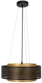 Toolight, LED závěsné stropní svítidlo 40cm APP1000-CP, černá-zlatá, OSW-07551