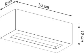 Sollux Lighting Nástěnné svítidlo VEGA 30 beton