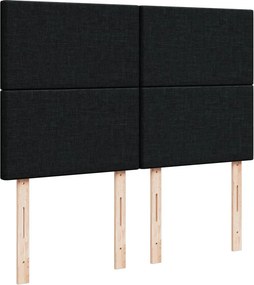 Box spring postel s matrací černá 160x200 cm textil 3291326