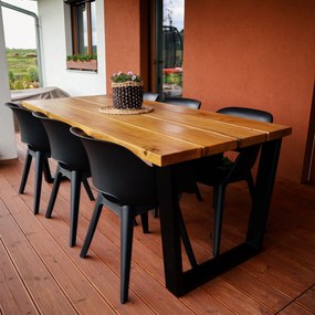 Wudboys Jídelní stůl TERRACE Barva kovu: Bílá, Dřevo, povrch: Dub, Rozměr: 180 x 90 cm
