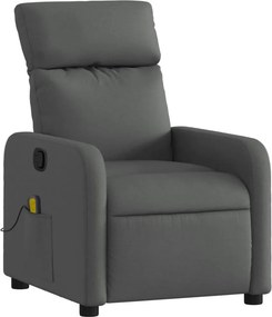 Masážní křeslo s polohovacím mechanismem, tmavě šedé, látkové 3206864