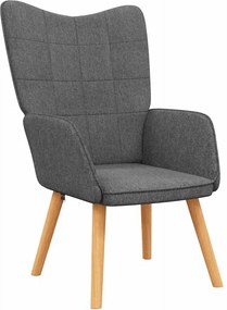 Relaxační křeslo tmavě šedé textil 327920