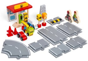 Bigjigs Rail Dřevěná sada příslušenství silnice
