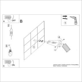 Nástěnné svítidlo SOLLUX KARBON černá GU10 1x10W bez žárovky SL.1579
