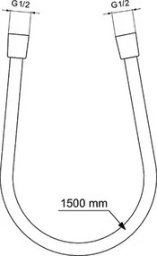Ideal Standard Idealrain - Sprchová hadice Idealflex 150 cm | chrom
