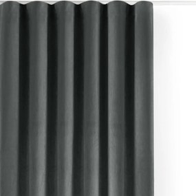 Tmavě šedý sametový dimout závěs 530x250 cm Velto – Filumi