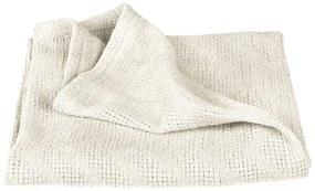 Krémová pletená dětská deka z Bio bavlny 80x80 cm Seashells – Roba