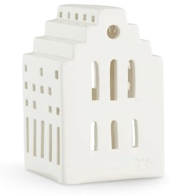 Bílá keramická lucerna Kähler Design Long Church, výška 10 cm